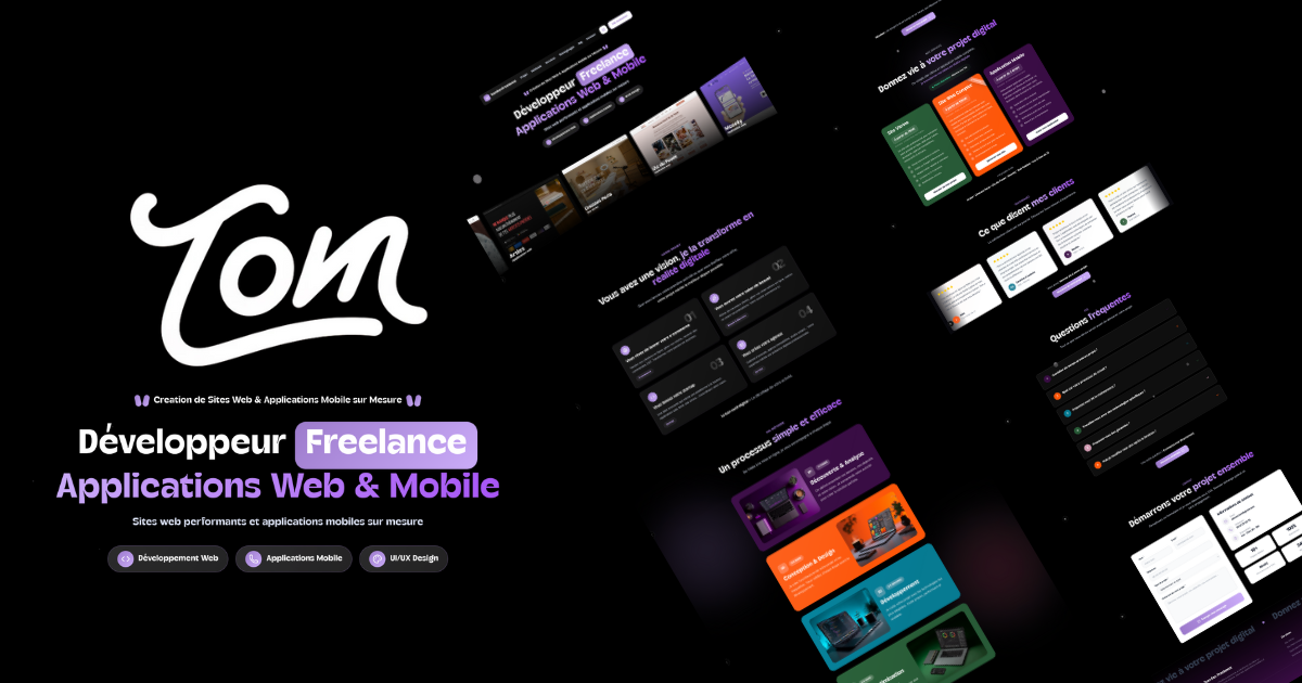 Création Site Web Melun - Développeur Freelance | Tom Dev Freelance